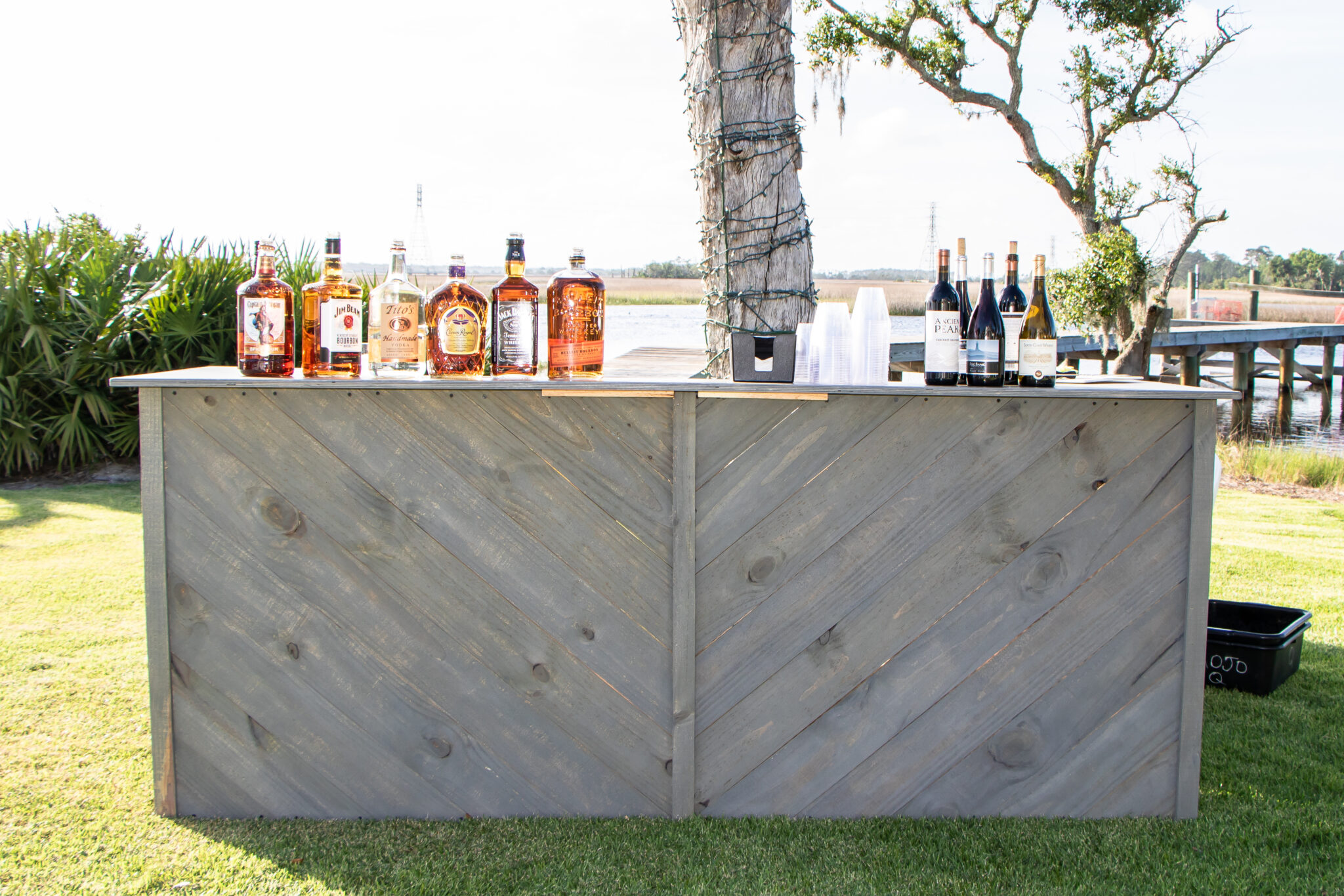 Grey Washed Rustic Bar